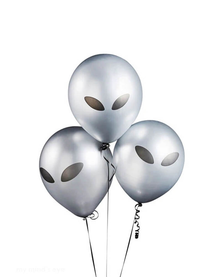 Alien Latex Balloons (Set of 5)
