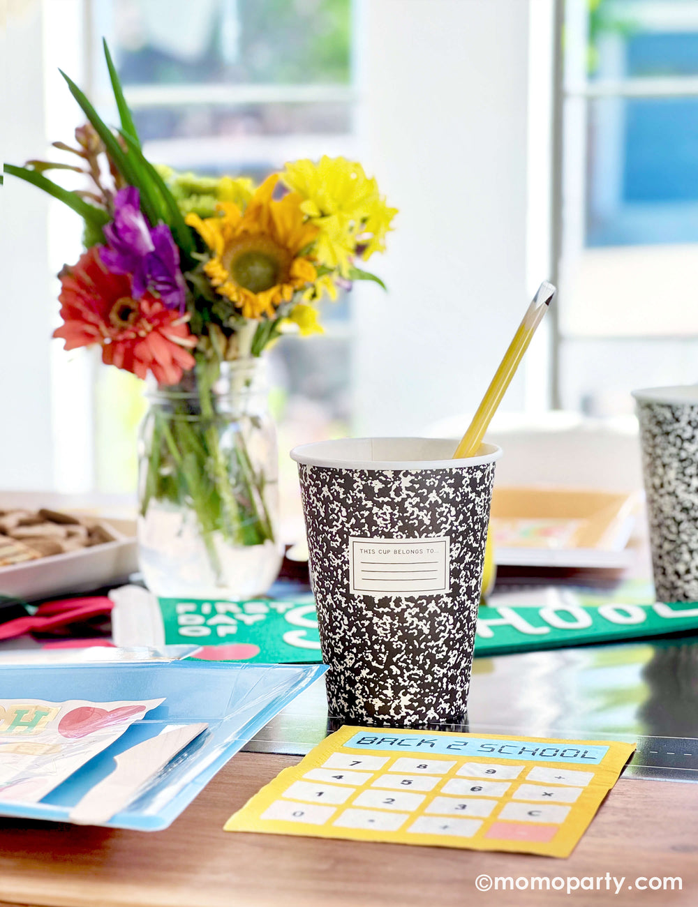 Back To School Composition Paper Cups (Set of 8)