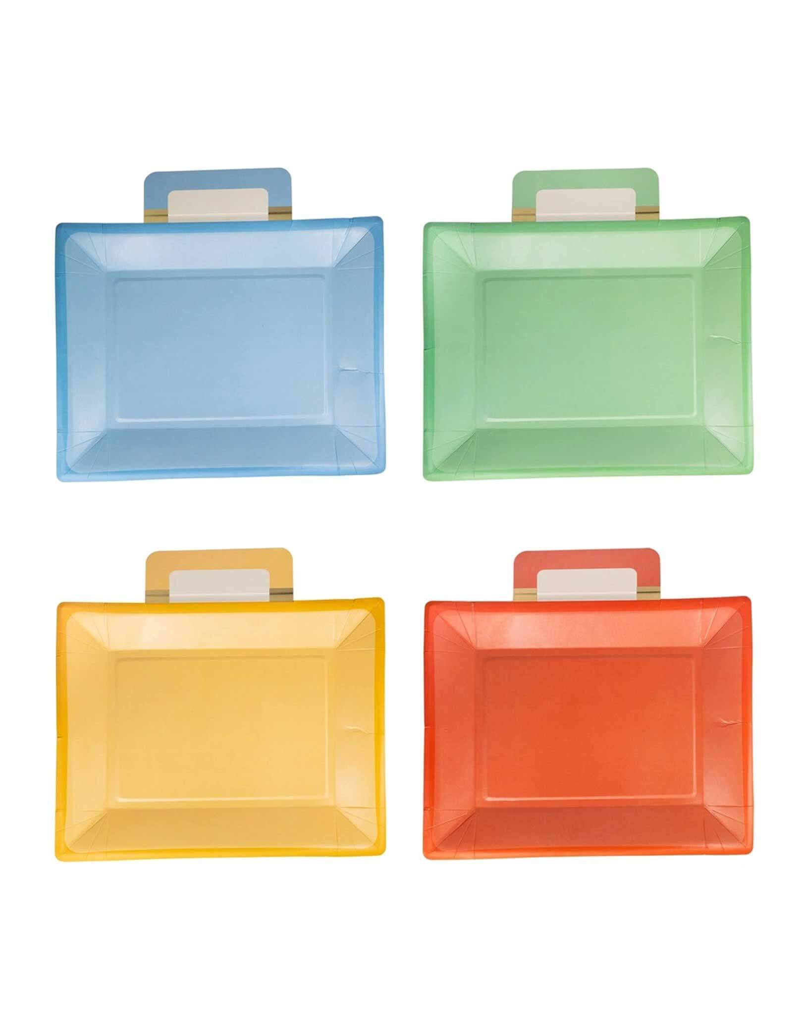 Lunchbox Shaped Paper Plate Set (Set of 8)