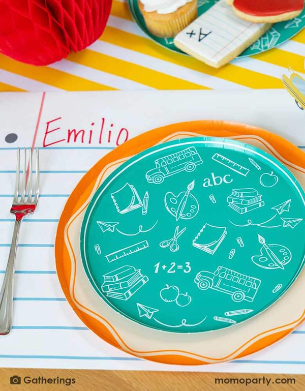 School Days Assorted Icon Dessert Plates (Set of 8)