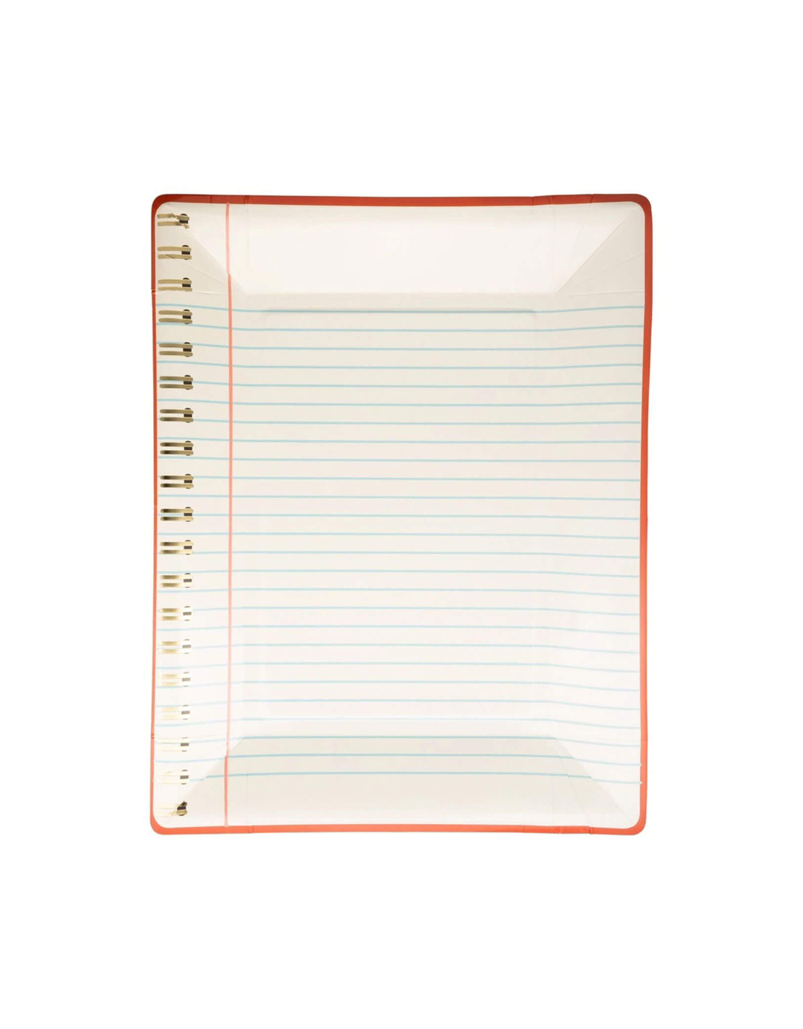 Spiral Notebook Paper Plates (Set of 8)