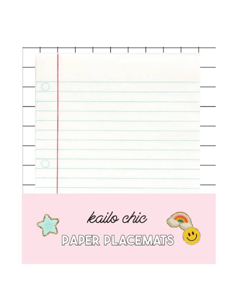 Giant Notebook Paper Placemats (Set of 8)