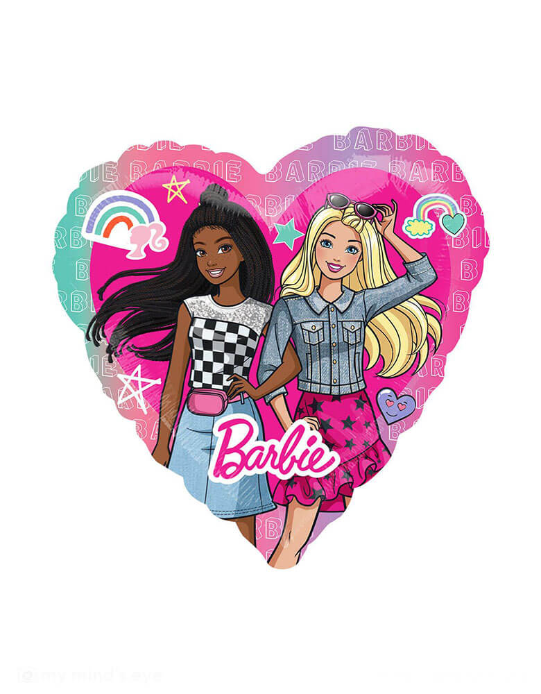 Barbie Dream Together Heart Shaped Foil Balloon