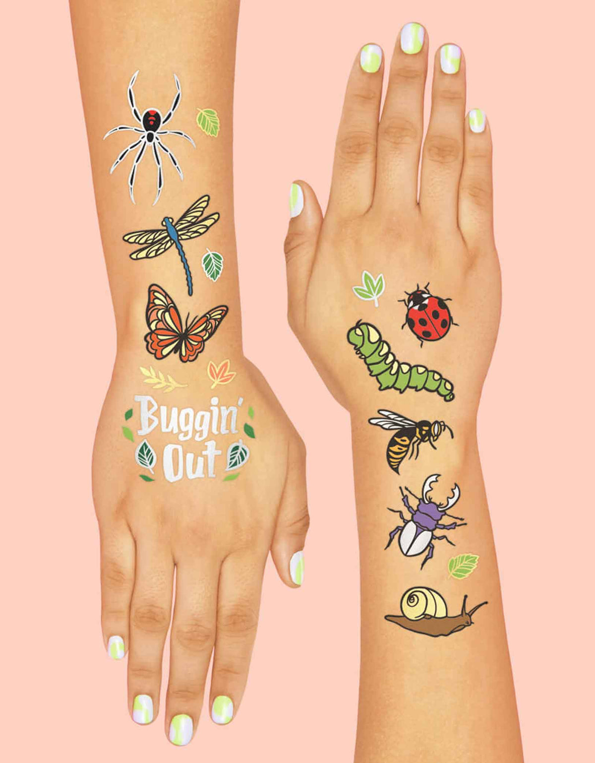 Bugs Foil Temporary Tattoos (Set of 48)