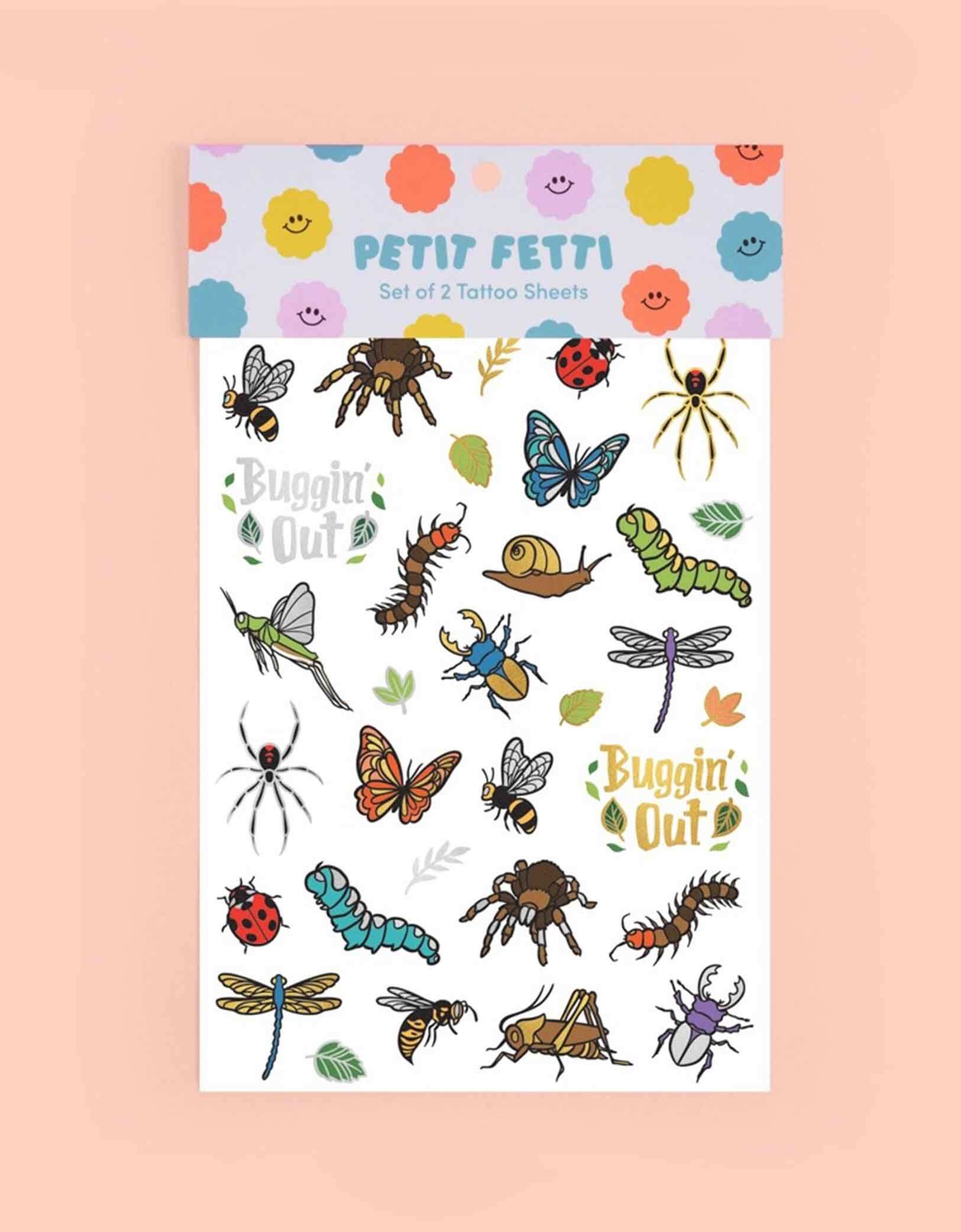 Bugs Foil Temporary Tattoos (Set of 48)