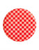 Check It! Cherry Red Checkered Dinner Plates (Set of 8)