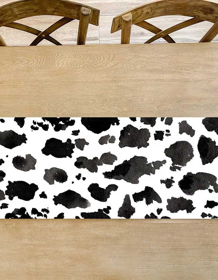 Cow Print Paper Table Runner