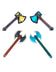Craft Pixel Style Axe Inflatable