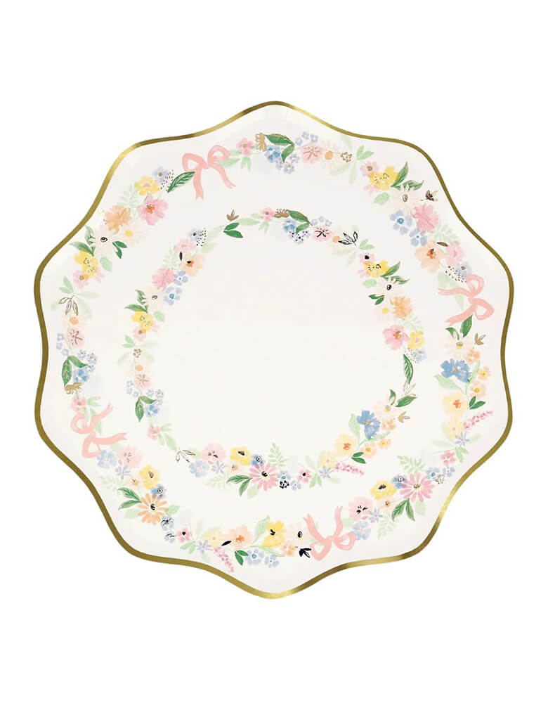 Elegant Floral Dinner Plates (Set of 8)