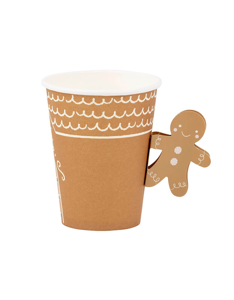 Gingerbread Handled Paper Cups (Set of 8)