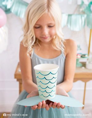 Mermaid Tail Paper Party Cups (Set of 8)