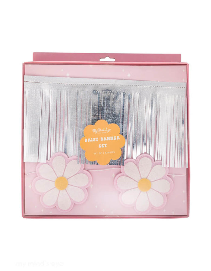 Disco Daisy Puffy Felt Banner Set