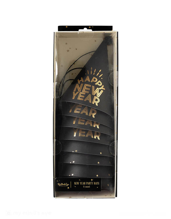 Happy New Year Party Hats (Set of 8)