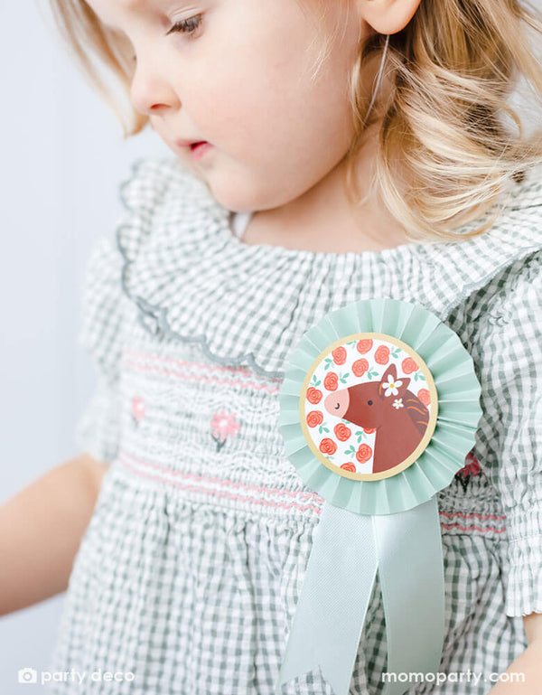 Floral Pony Rosette Ribbons (Set of 3)