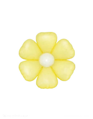 Junior Pastel Yellow Daisy Flower Balloons (Set of 4)