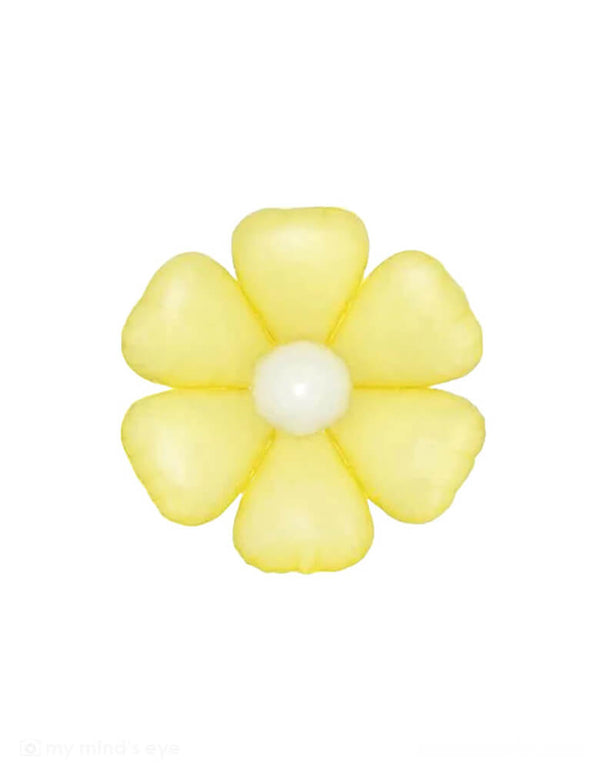 Junior Pastel Yellow Daisy Flower Balloons (Set of 4)