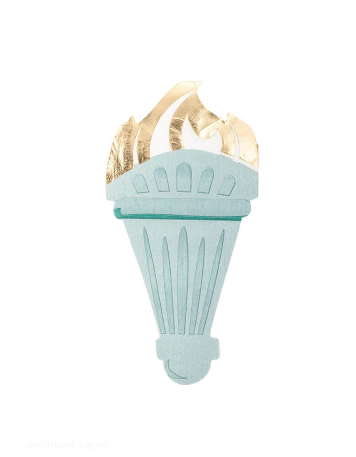 Lady Liberty Shaped Paper Dinner Napkins (Set of 18)