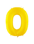 Large Number Yellow Foil Mylar Balloon