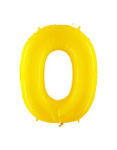 Large Number Yellow Foil Mylar Balloon