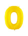 Large Number Yellow Foil Mylar Balloon