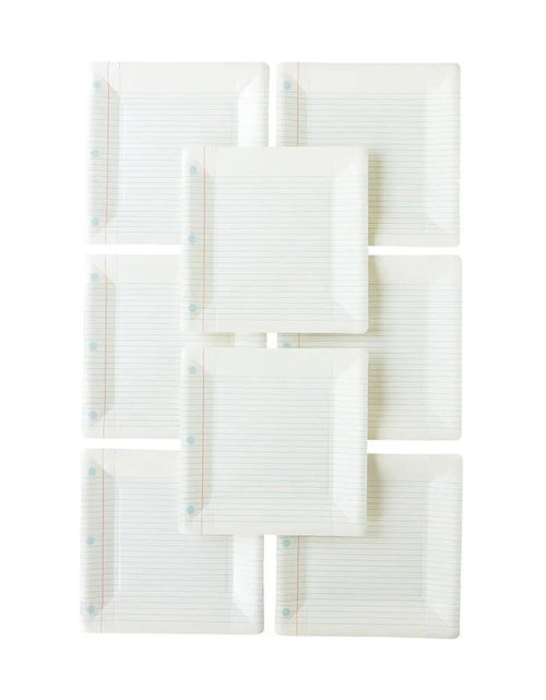 Back To School Notebook Paper Plates (Set of 8)