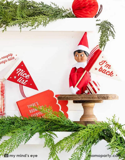 Elf Mini Felt Pennant Flags (Set of 5)