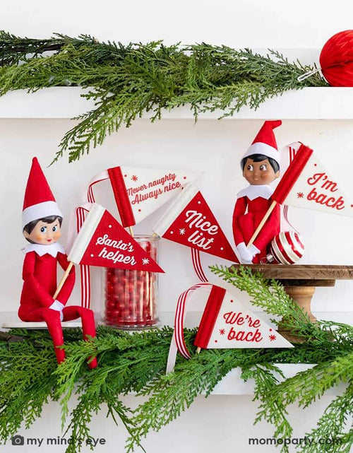 Elf Mini Felt Pennant Flags (Set of 5)