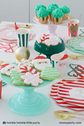 Festive Striped Side Plates (Set of 8)
