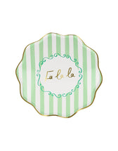 Festive Striped Side Plates (Set of 8)