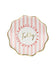 Festive Striped Side Plates (Set of 8)