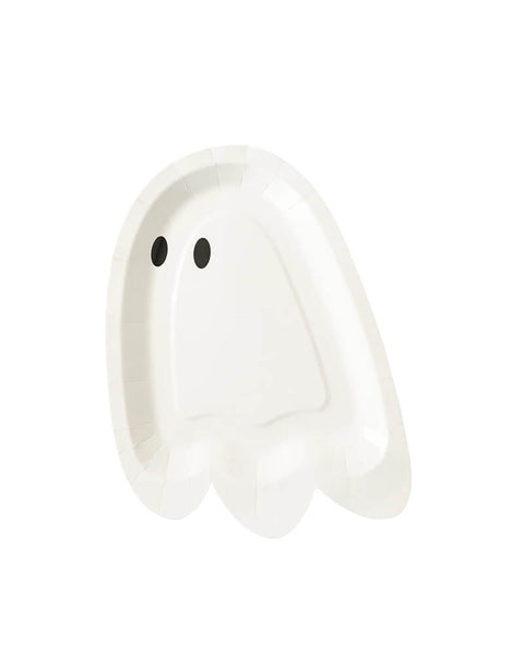 Hey Pumpkin Ghost Shaped Paper Plates (Set of 8) – Momo Party