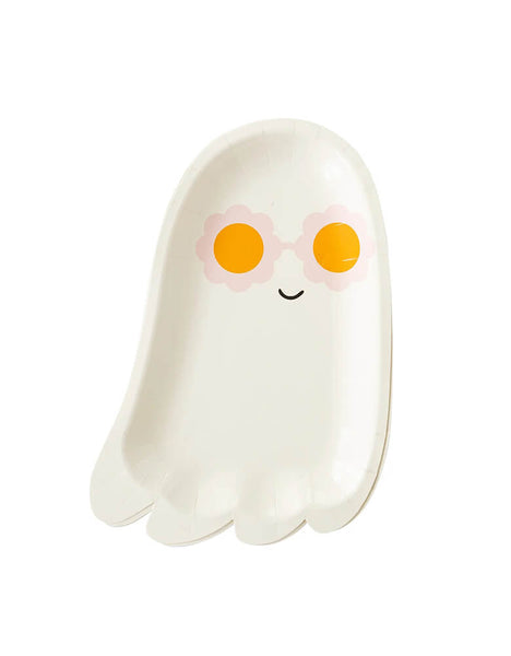 Hey Pumpkin Sunny Ghost Shaped Paper Plates (Set of 8) – Momo Party