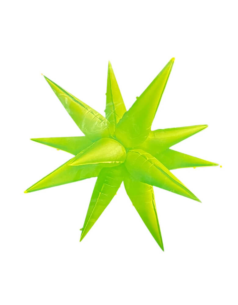 Jumbo 12 Point Neon Green Starburst Balloon