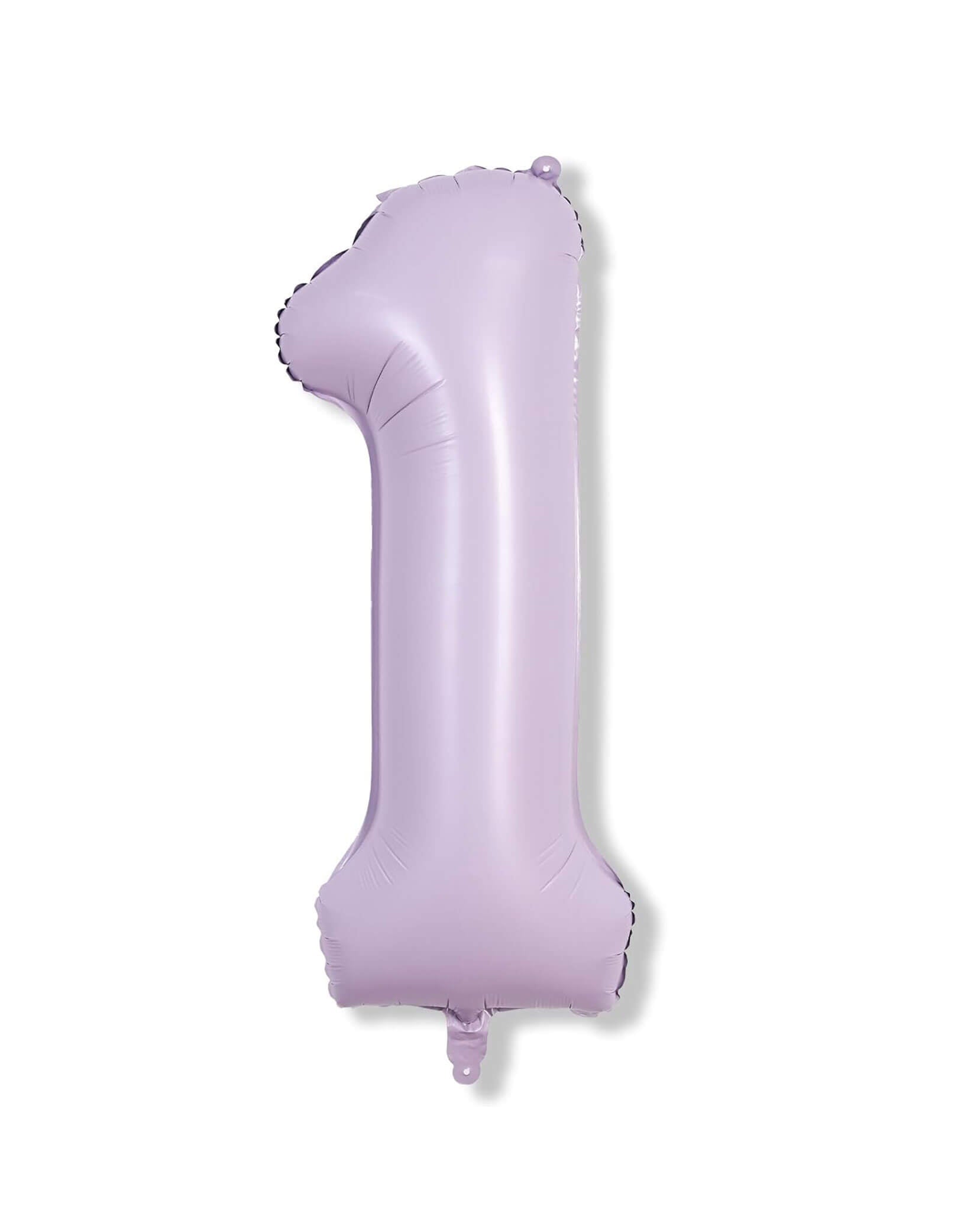 Large Number Pastel Lilac Foil Mylar Balloon