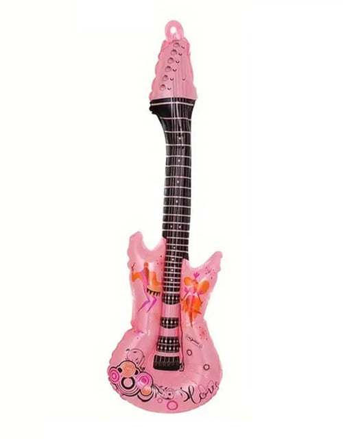 Pink Electric Guitar Shaped Foil Balloon
