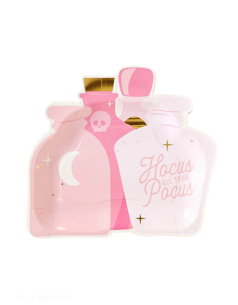 Pink Potion Shaped Plates (Set of 8)