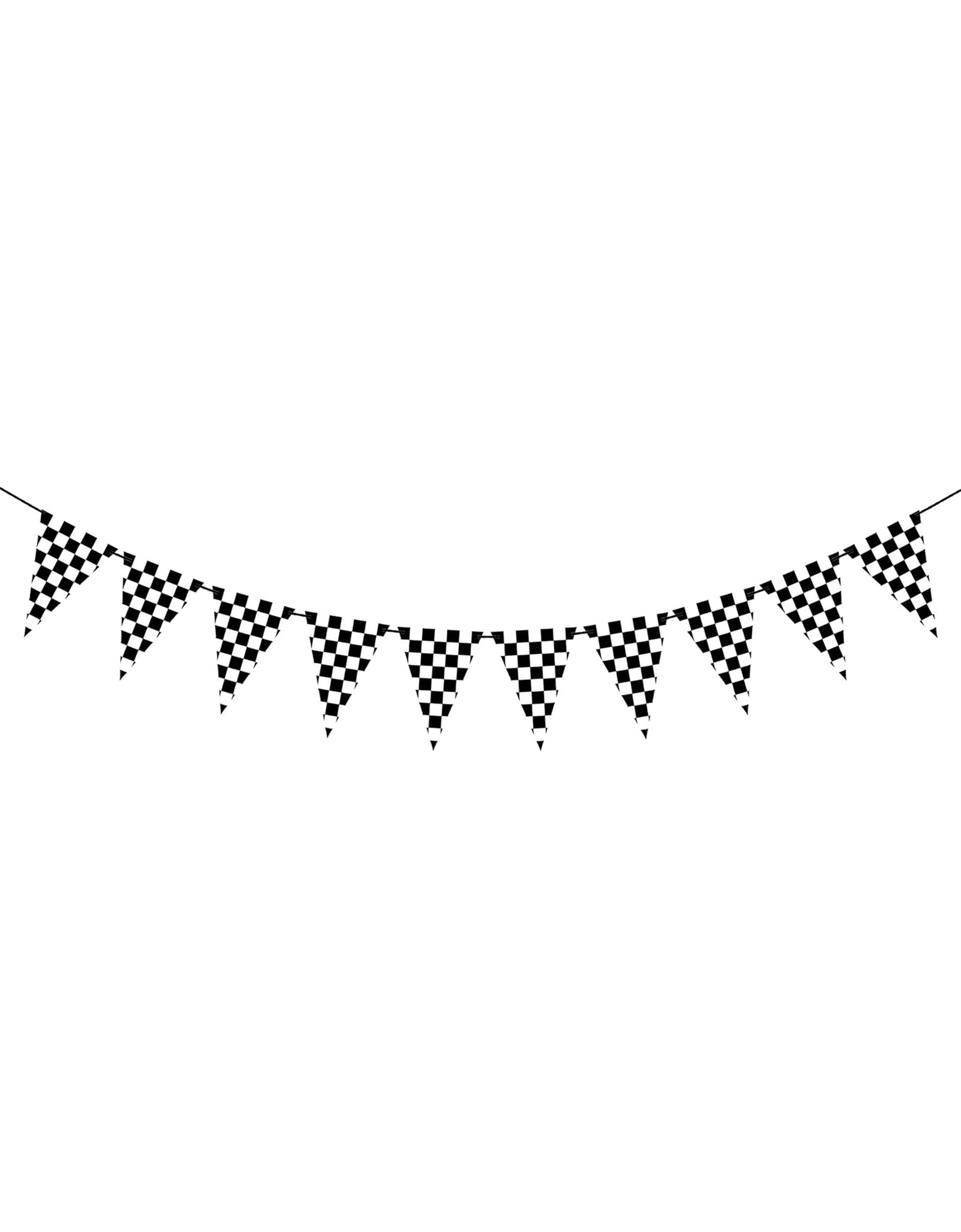 Checkered Flags Party Banner