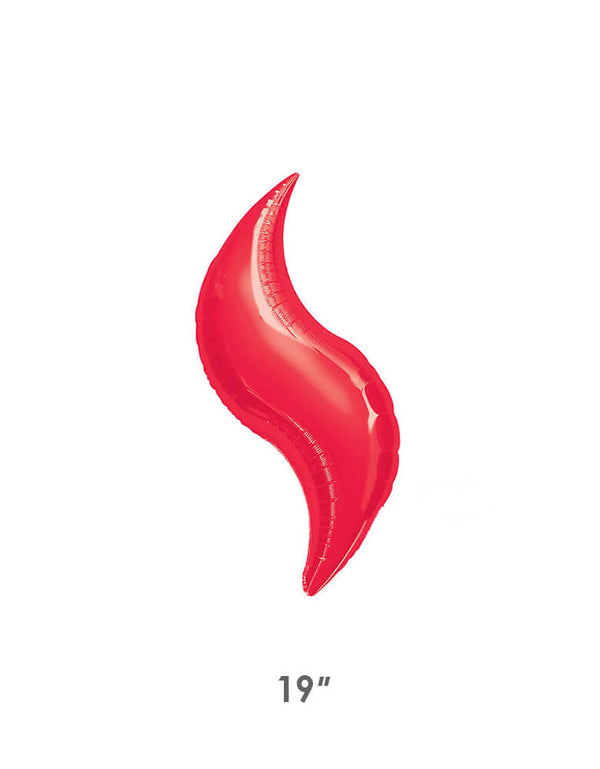 Red Curve 19” Foil Balloon