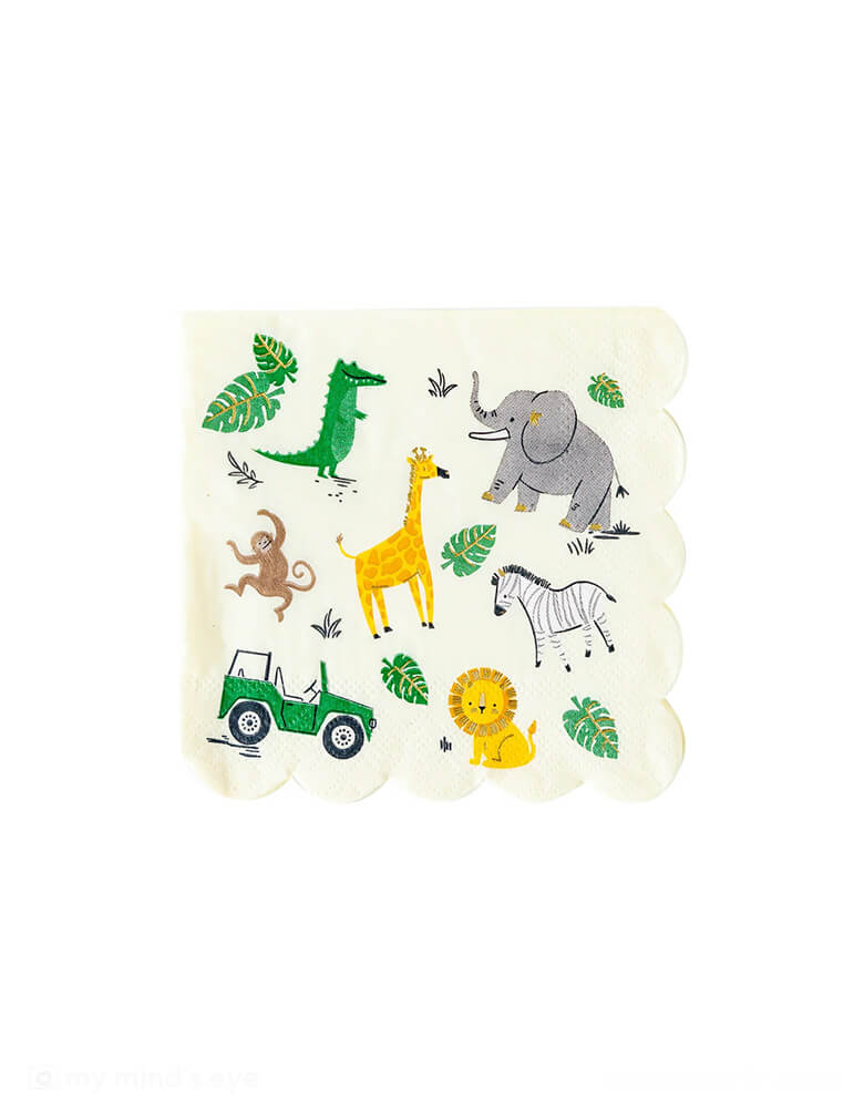 Safari Small Paper Napkins (Set of 18)