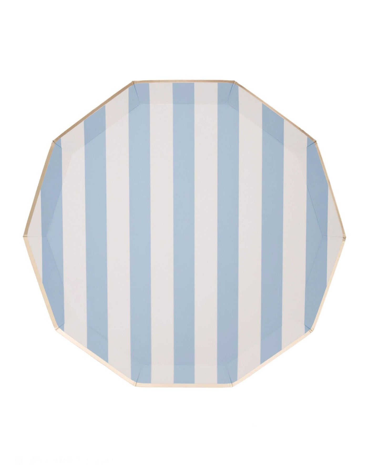 Sky Blue Cabana Stripe Dinner Plates (Set of 8)