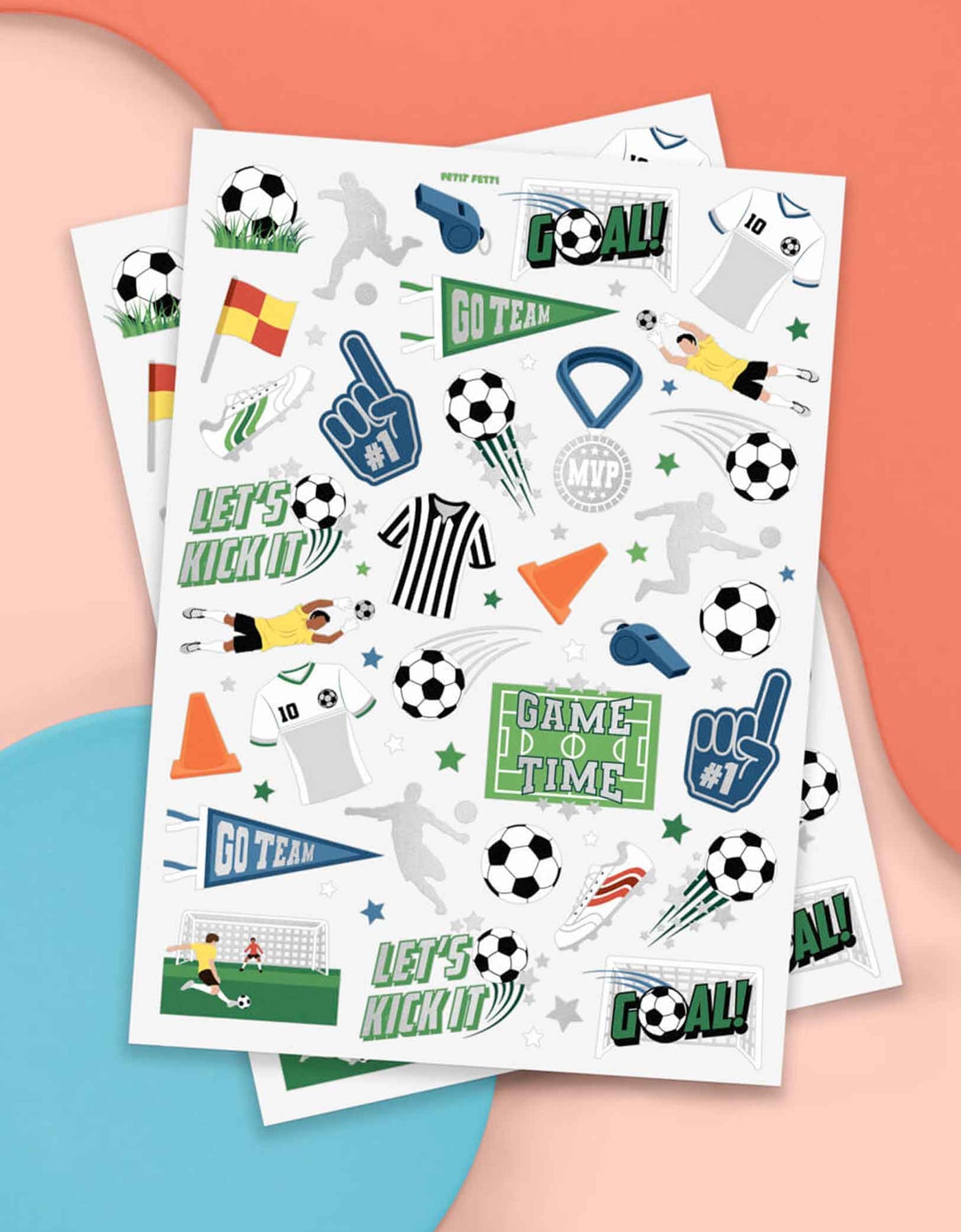 Soccer Kids Temporary Tattoos (Set of 54)