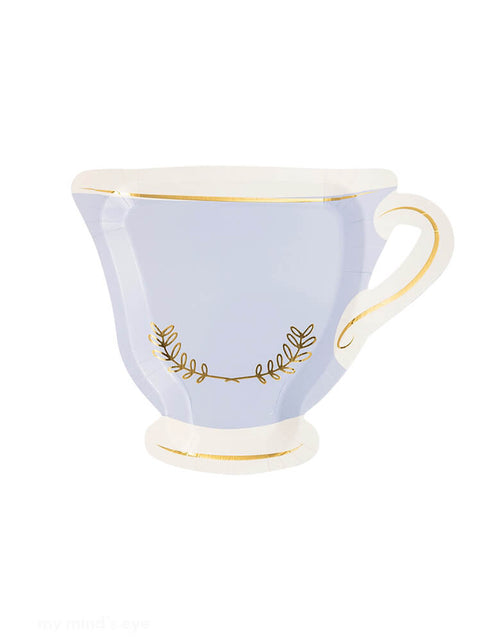 Tea Party Cup Shaped Paper Plate Set (Set of 12)