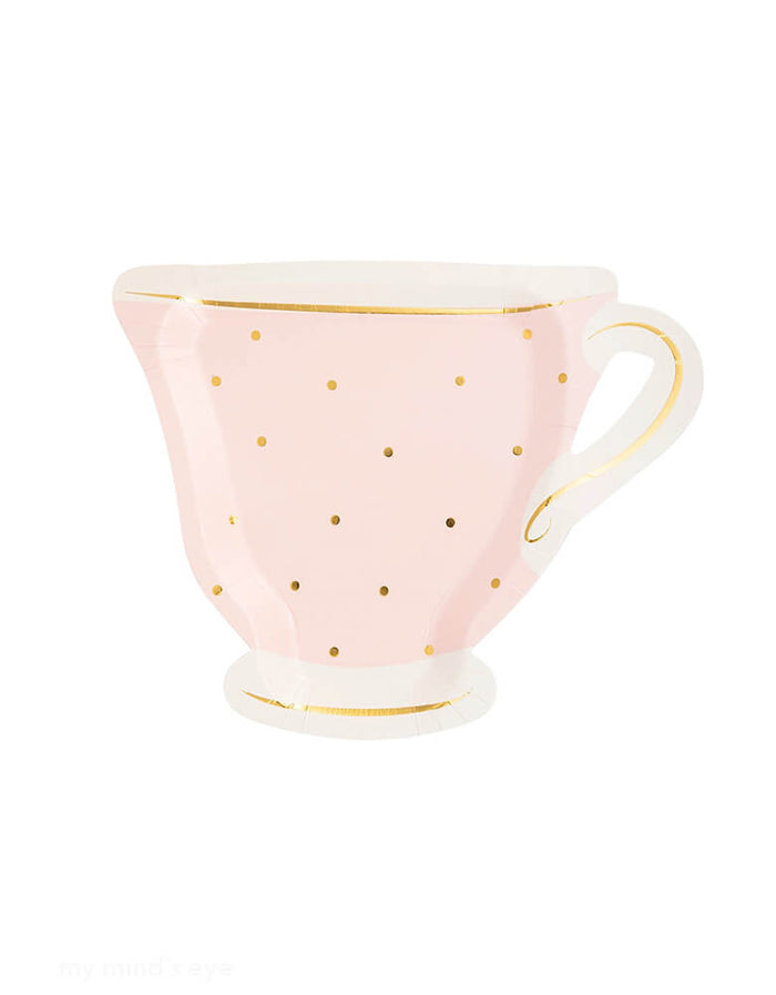 Tea Party Cup Shaped Paper Plate Set (Set of 12)