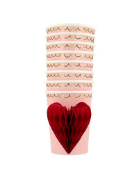 Honeycomb Heart Cups (Set of 8)