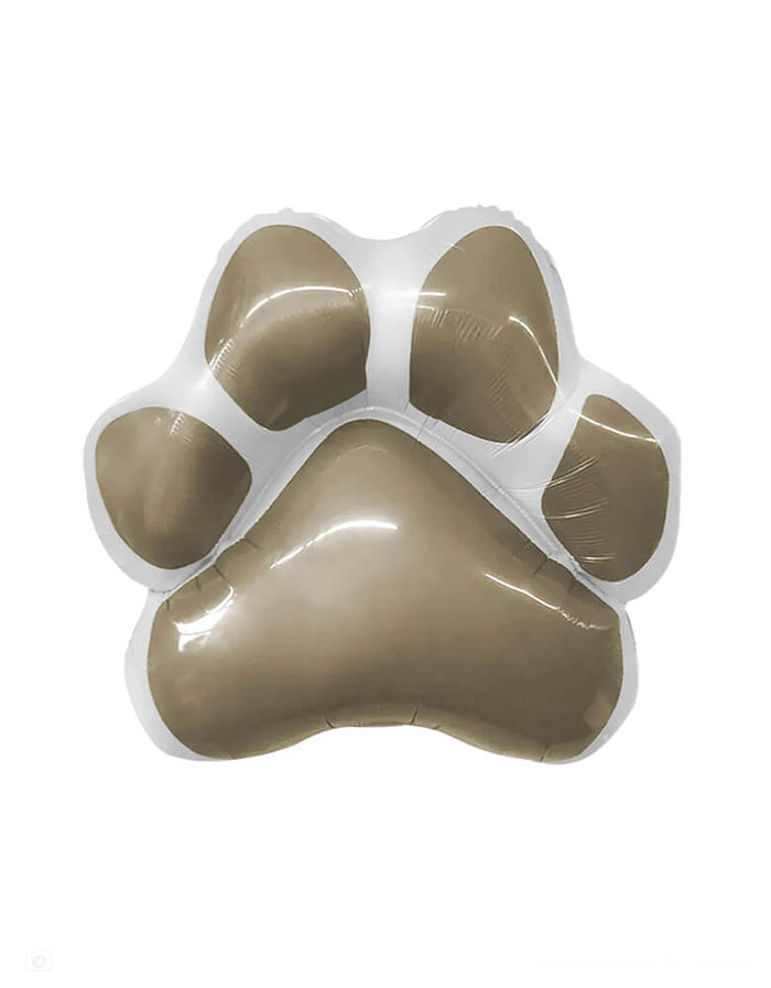 Gray Paw Shaped Foil Balloon