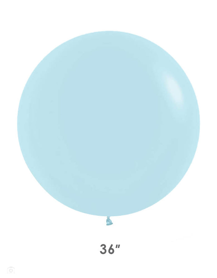 Jumbo Round 36" Pastel Matte Blue Latex Balloon