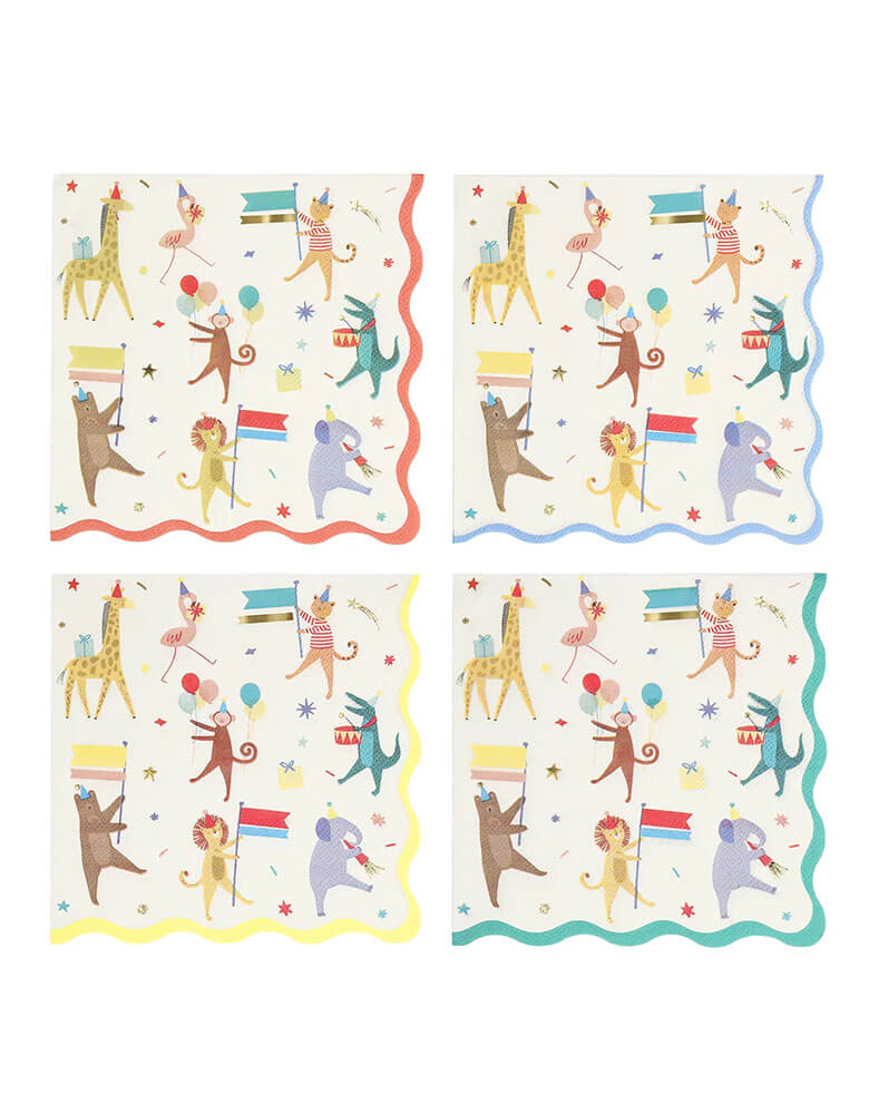 Animal Parade Large Napkins (Set of 16)