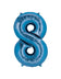 Large Number Blue Foil Mylar Balloon