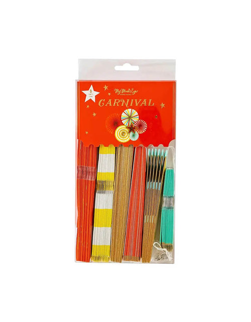 Carnival Party Fans (Set of 6)
