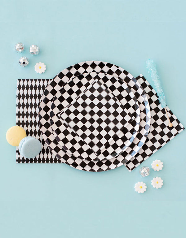 Check It! Checkered Dinner Plates (Set of 8)